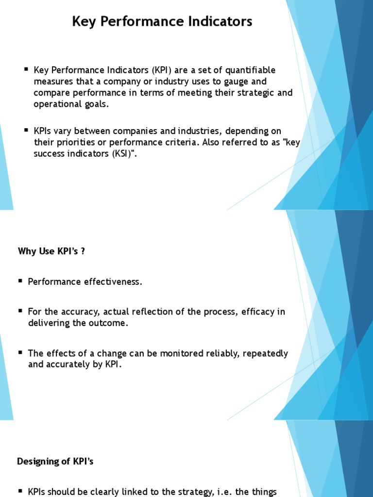 Key Performance Indicators | PDF | Performance Indicator | Accountability