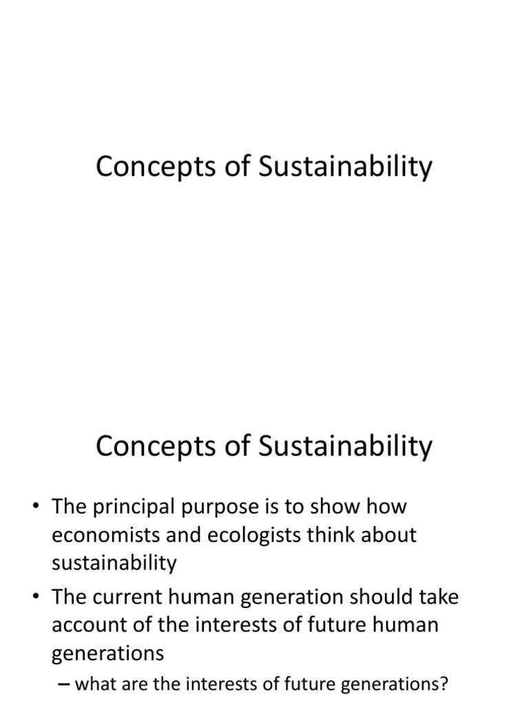 Concepts of Sustainability | PDF | Sustainability | Resource