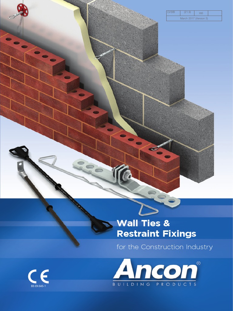 Ancon - Wall Ties and Restraint Fixings | PDF | Masonry | Wall
