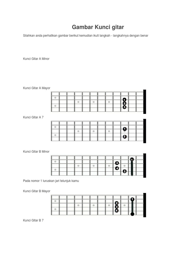 Gambar Kunci Gitar | PDF