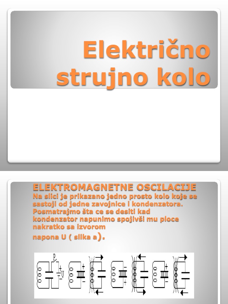 Princip Nastanka Elektricnih Oscilacija | PDF