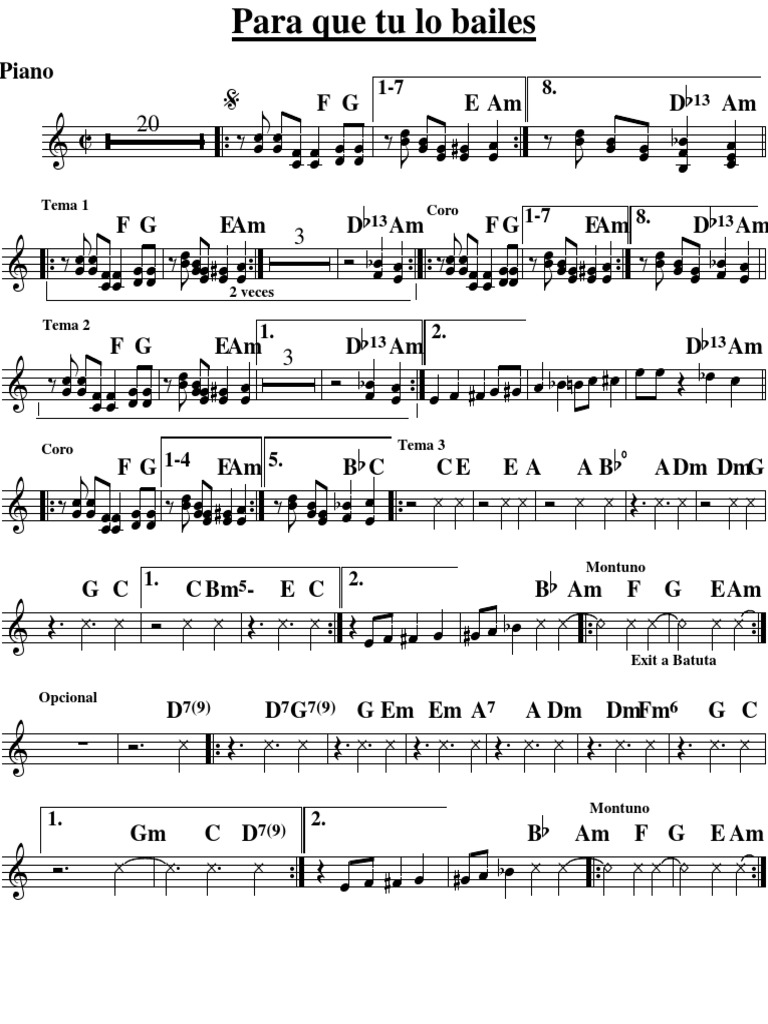 Aqui El Que Baila Gana Piano | PDF