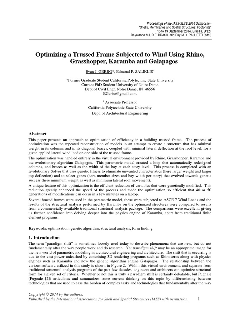 Genetic Algorithm Paper v4 | PDF | Genetic Algorithm | Structural Analysis