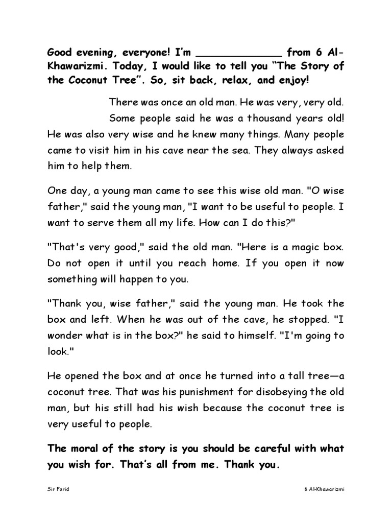Story Telling Script | PDF