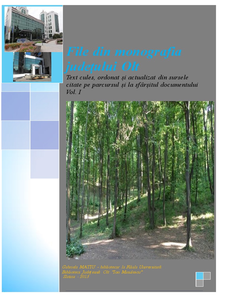 Monografie Olt PDF | PDF