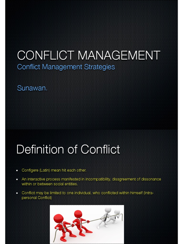 Conflict Management Strategies | PDF | Conflict (Process) | Behavioural ...