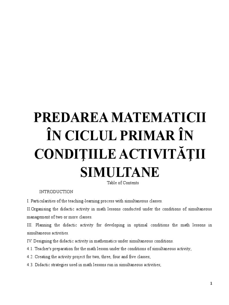Predarea Matematicii | PDF