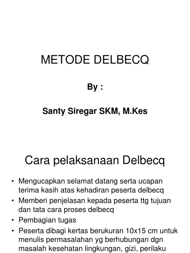 Metode Delbecq | PDF
