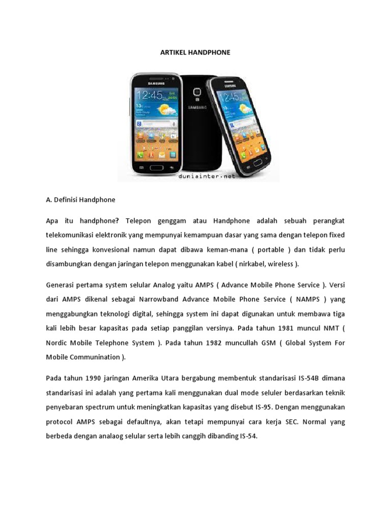 Artikel Handphone | PDF
