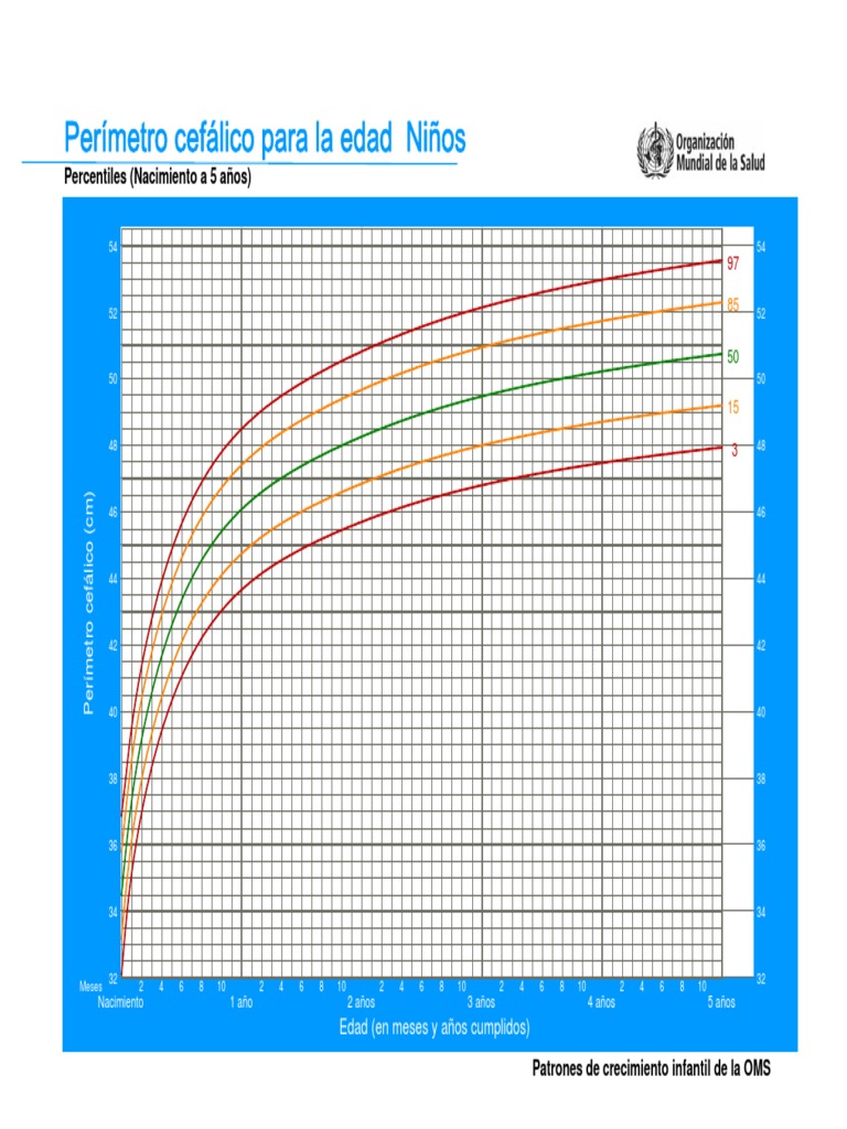 Perímetro Cefálico en Niños OMS | PDF