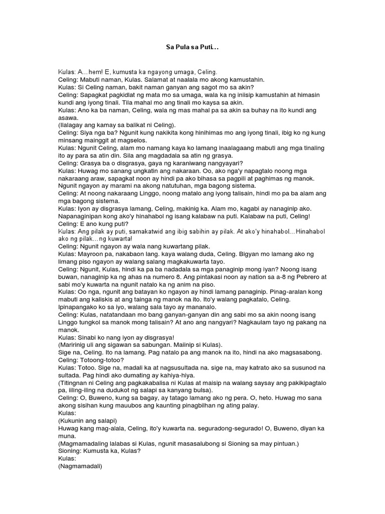 Sa Pula Sa Puti | PDF