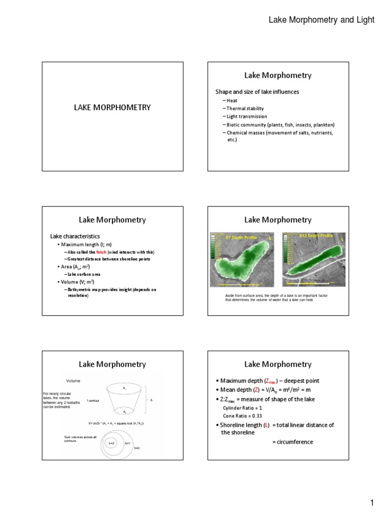 Lake Morphometry: Shape and Size of Lake Influences | PDF | Density | Light