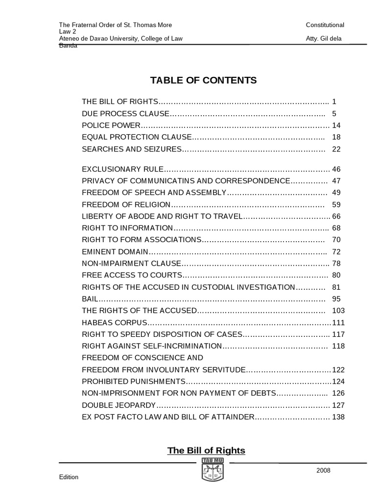 Consti Law 2 Dela Banda | PDF | Due Process Clause | Search And Seizure