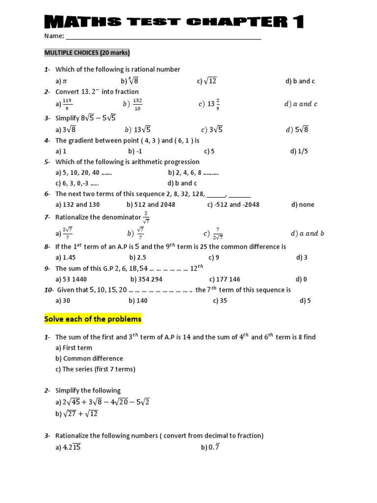 Maths Form2 | PDF | Fraction (Mathematics) | Arithmetic