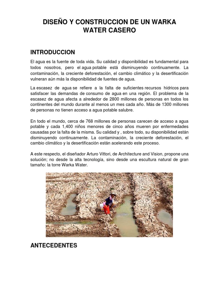 Diseño y Construccion de Un Warka Water Casero | PDF | Condensación ...