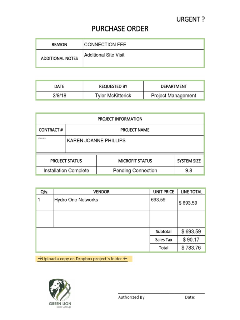 Po Template 20-09-2017 PDF | PDF