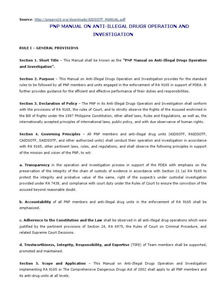 PNP Buybust Operation Procedure | Search And Seizure | Search Warrant