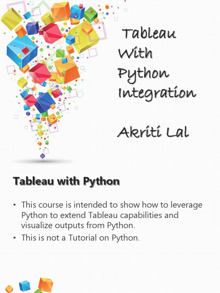 1-Tableau With Python | PDF | Python (Programming Language) | Scripting ...
