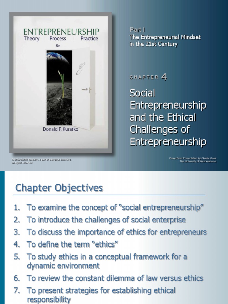 Kuratko 8e CH 04 | PDF | Social Entrepreneurship | Entrepreneurship