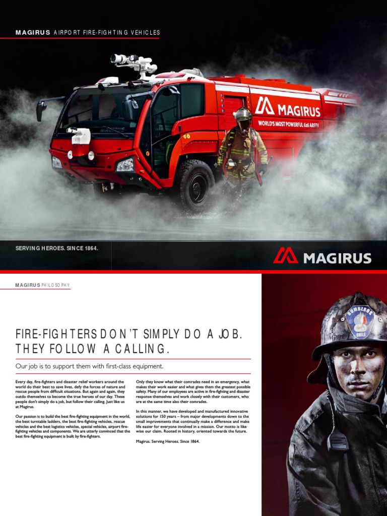 Brochure Magirus Airport Fire-Fighting Vehicles | PDF | Wheeled ...