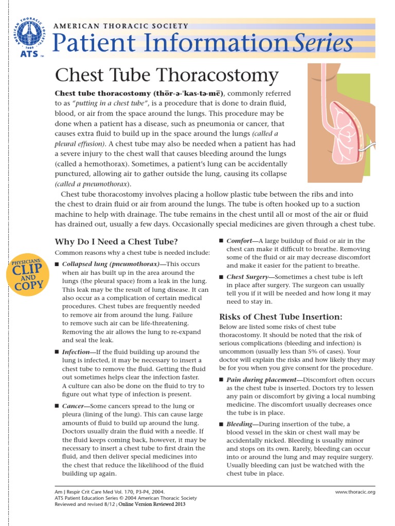 Chest Tube Thoracostomy 1 | PDF | Thorax | Medicine