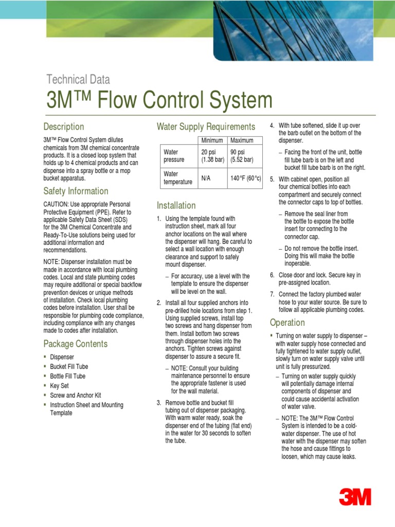 Flow Control System TDS | PDF | Valve | Plumbing