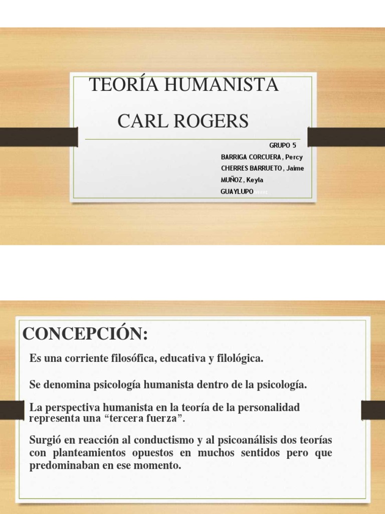 Teoría Humanista Carl Rogers I | PDF | Psicologia humanista | Humanismo