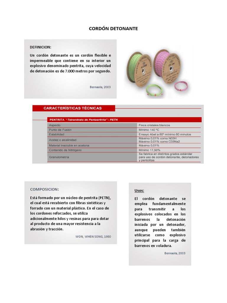 Cordón Detonante | PDF | Materiales | Naturaleza
