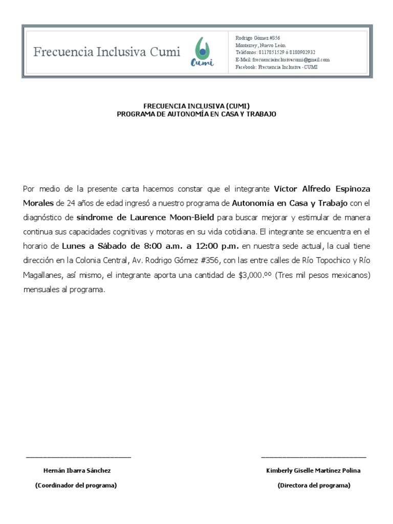 Carta Constancia | PDF