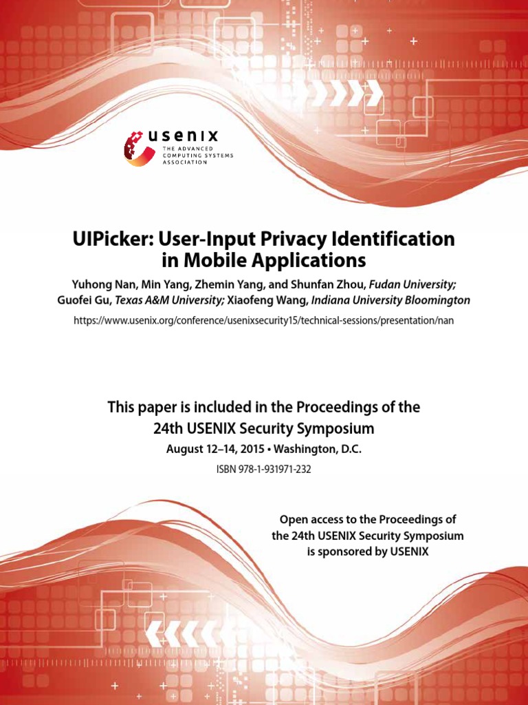 Uipicker: User-Input Privacy Identification in Mobile Applications ...