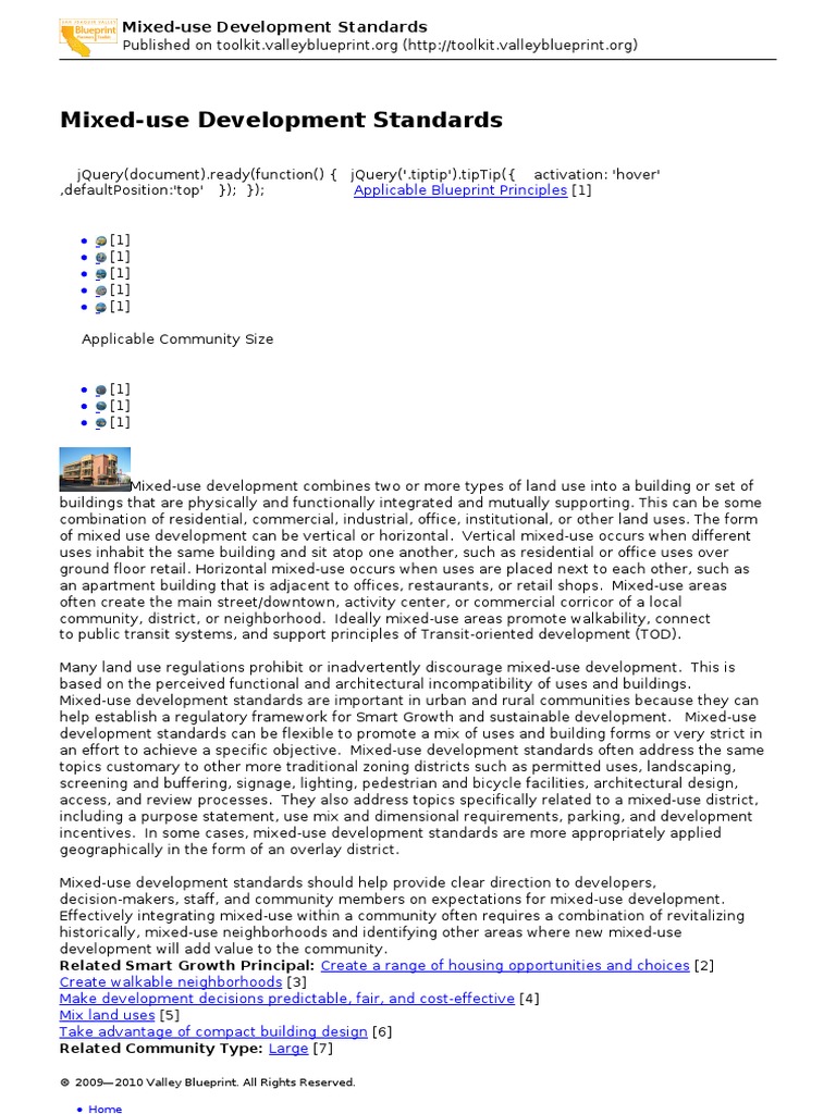 Mixed-Use Development Standards - 2011-03-07 | PDF | Land Use | Urban ...