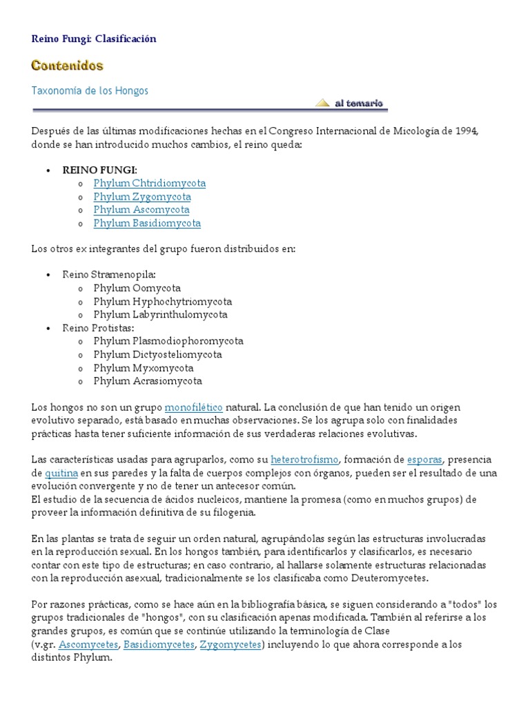 Reino Fungi | PDF | Hongo | Organismos