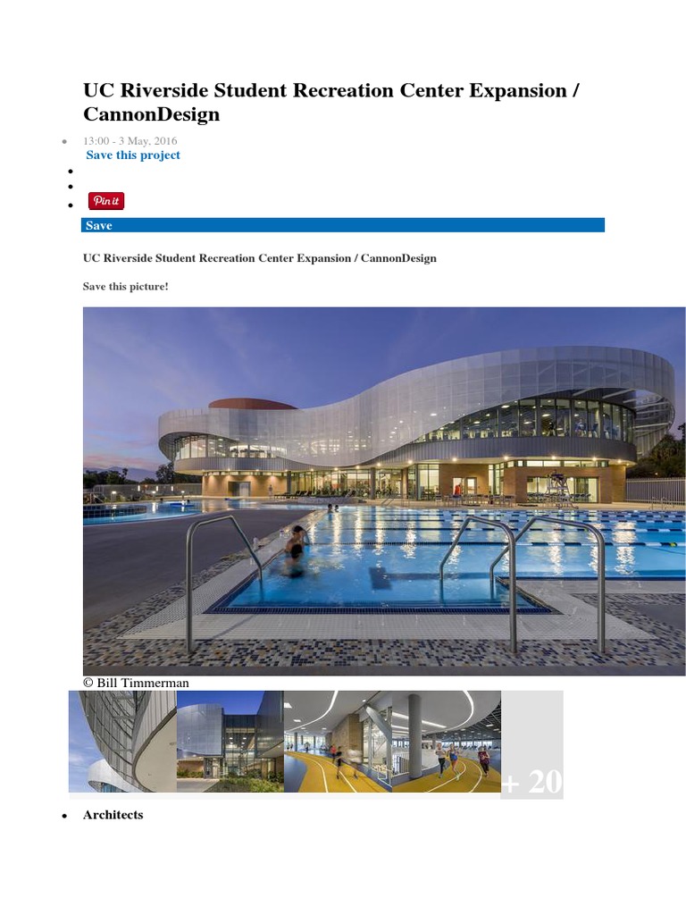 UC Riverside Student Recreation Center Expansion | PDF