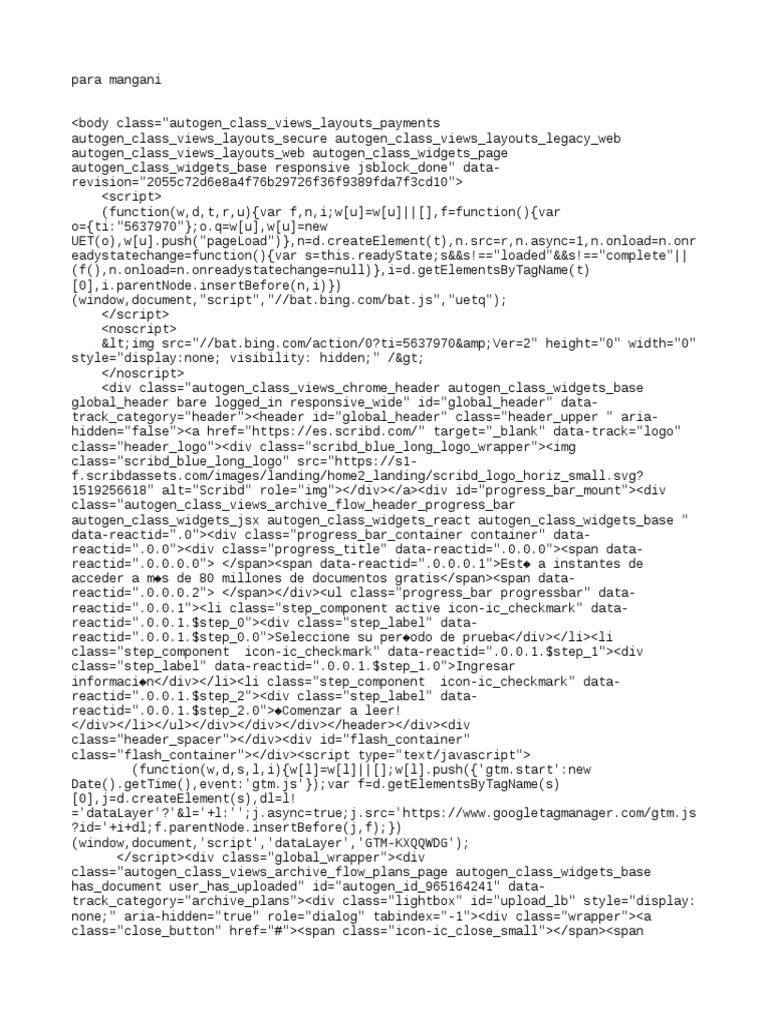 Para Descargar Mangani | PDF | Hipertexto | Desenvolvimento Web