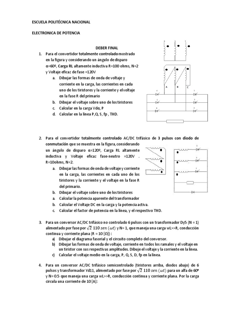 Deber FINAL EP PDF | PDF | Corriente eléctrica | Energia electrica