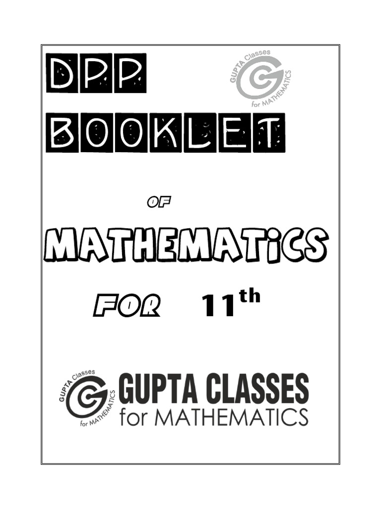 DPP Booklet 11th Final | PDF | Circle | Equations