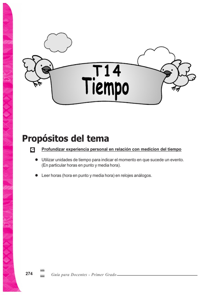 Guia para Docentes Matematica 1 - Tema 14 - Tiempo | PDF | Reloj ...