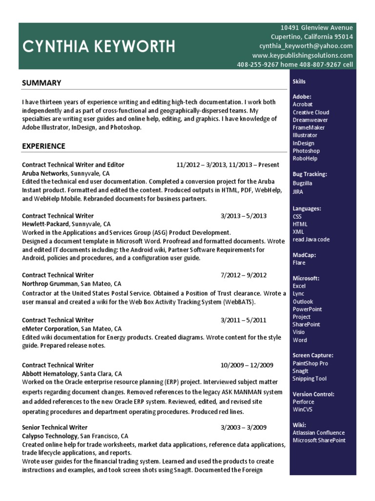 Cynthia Key Worth Tech Writer 2014 | PDF | Derivative (Finance) | Share ...