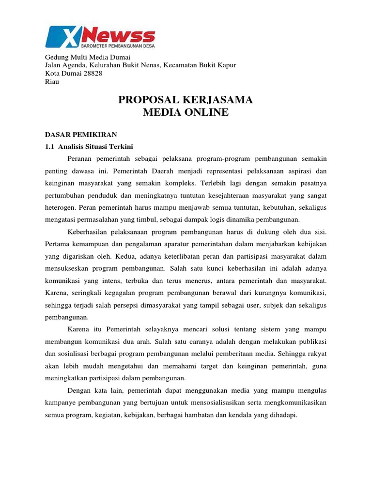 Proposal Kerjasama | PDF