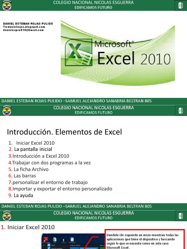 Diapositivas de Excel | PDF | Microsoft Excel | Archivo de computadora
