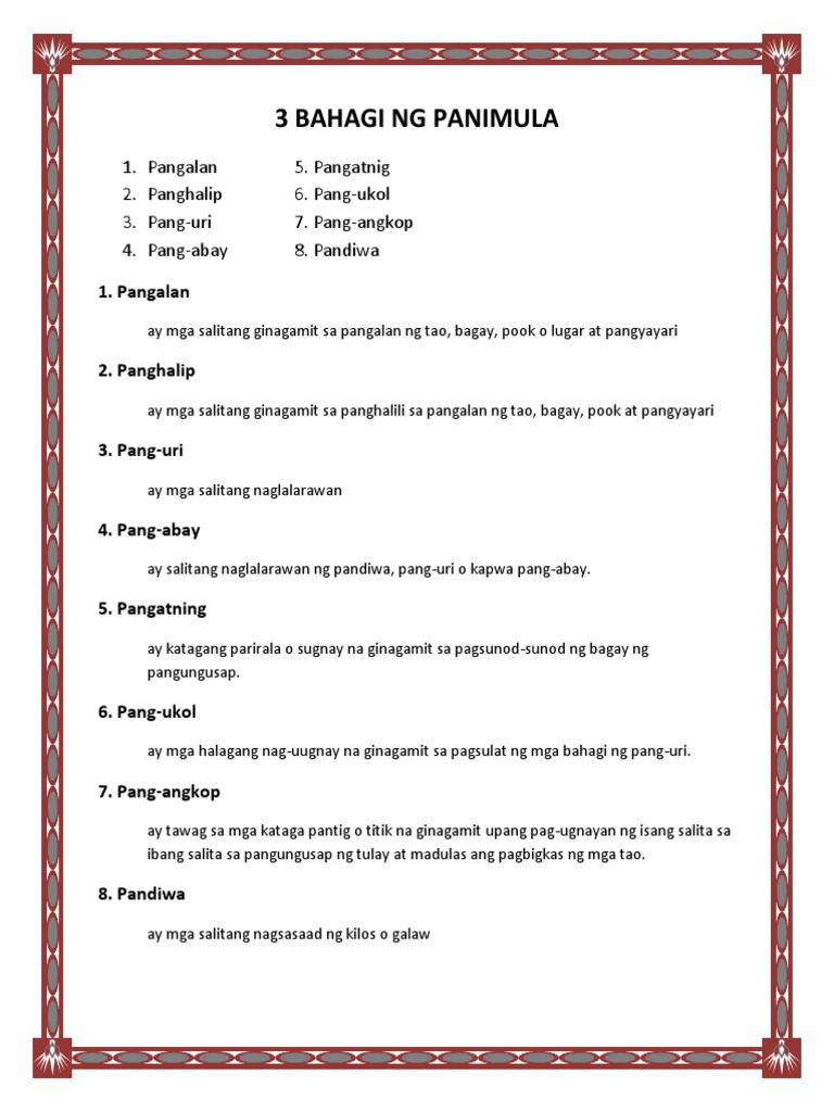 3 Bahagi NG Panimula | PDF