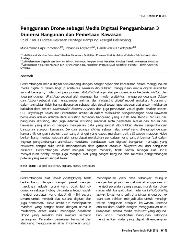 Drone untuk Pemetaan dan Digitasi Arsitektur | PDF | Komputer ...