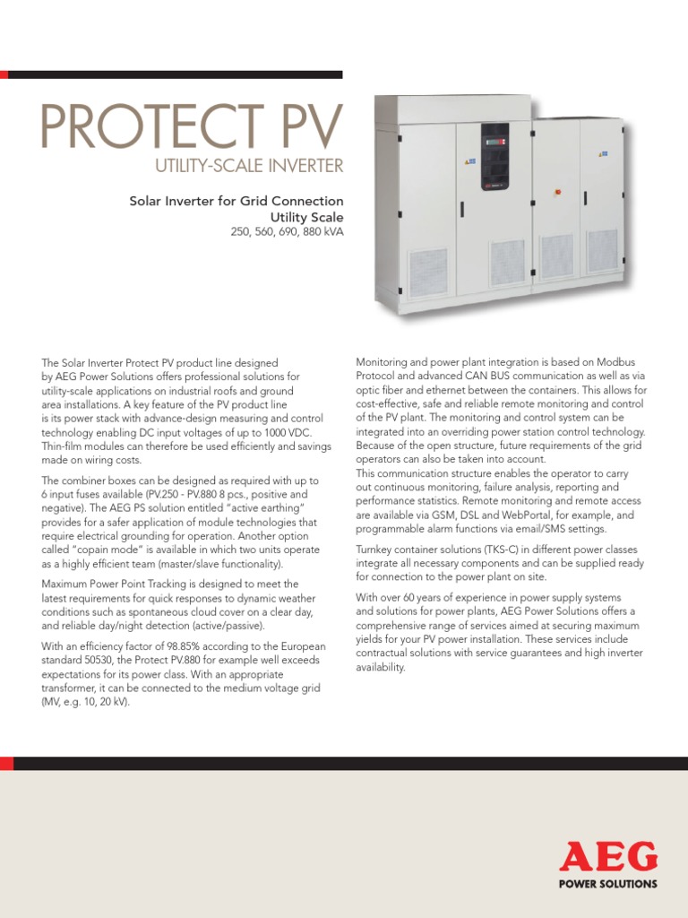 Aeg Protect PV en | PDF | Power Inverter | Direct Current