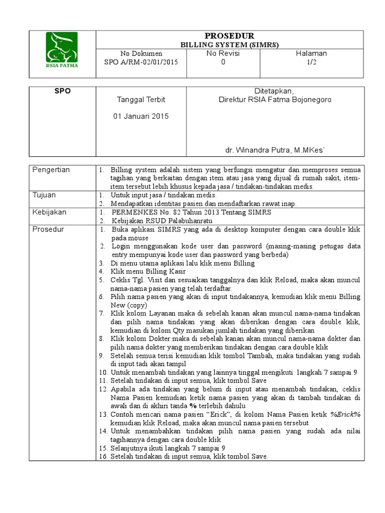 Spo Billing System | PDF