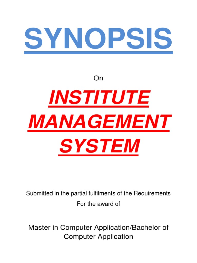 Institute Management System Overview | PDF | Application Software ...