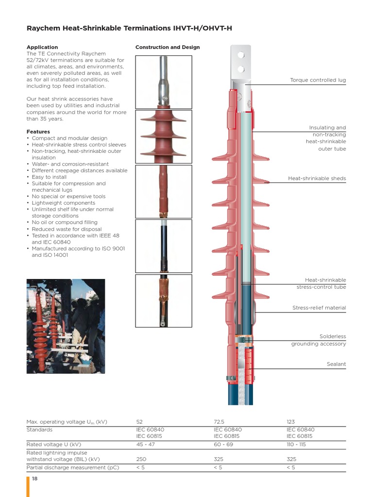 Raychem Heat-Shrinkable Terminations IHVT-H/OHVT-H: Construction and ...