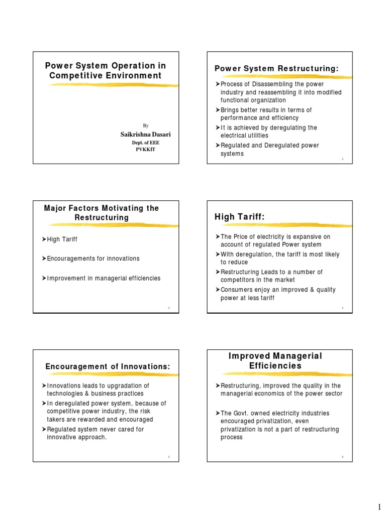 Power System Operation in Competitive Environment (JNTUA PSOC Unit-5) | PDF | Price Elasticity ...