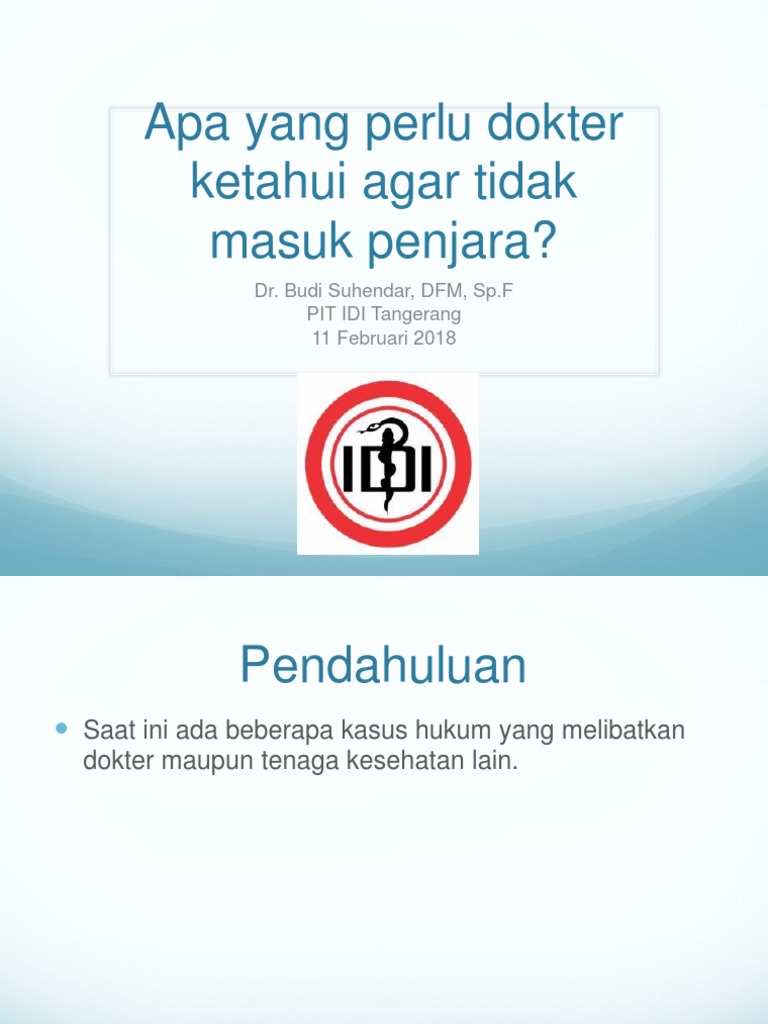 Budi Suhendar-Presentasi DR Budi SPF PIT IDI Tangerang PDF | PDF