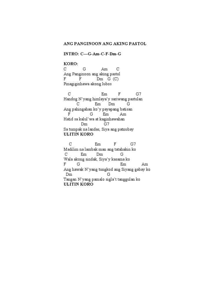 Ang Panginoon Ang Aking Pastol | PDF