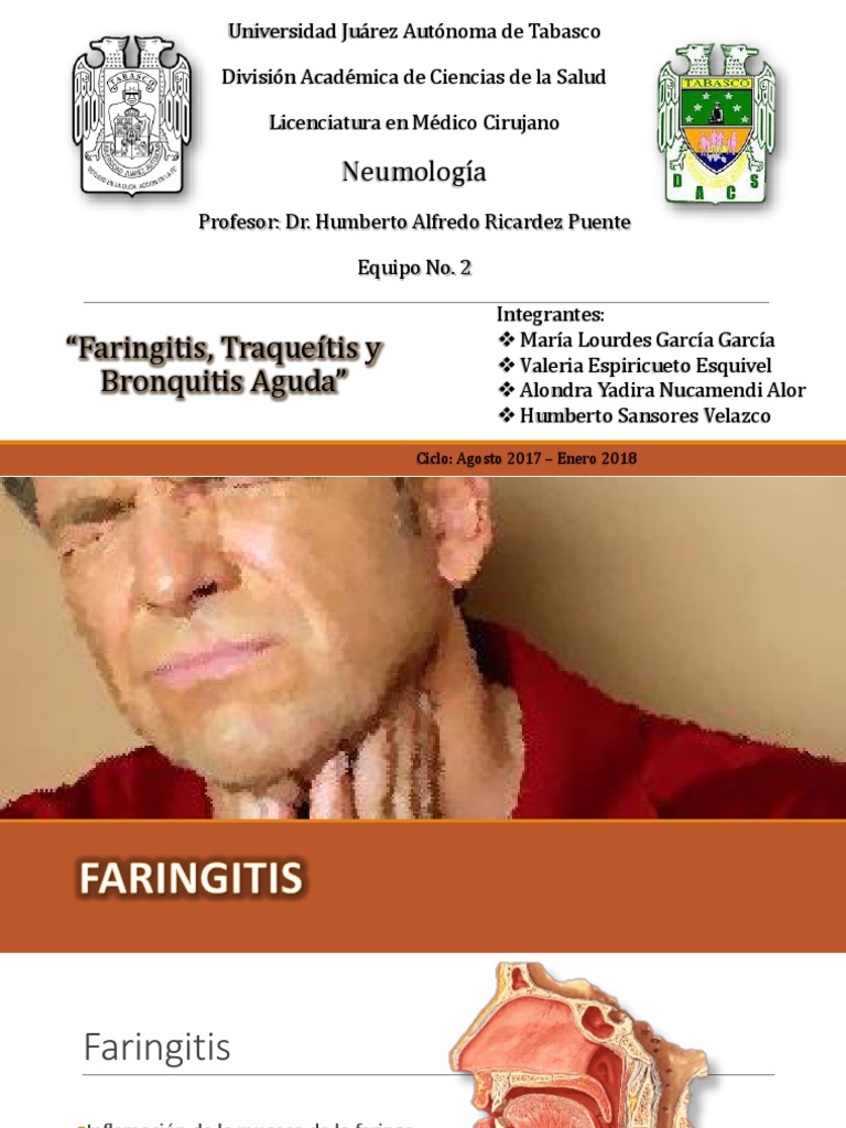 Faringitis, Traqueitis y Bronquitis Aguda | PDF | Tos | Resfriado comun